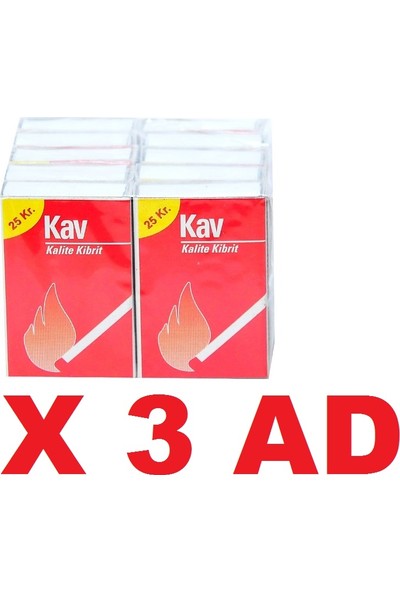 Kav Kibrit 10'lu Paket x 3