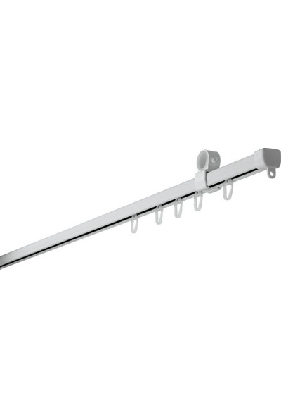 Linadora U Biçimli Rustik Perde Rayı 110 cm Beyaz Linadora U Biçimli Rustik Perde Rayı 110 cm Beyaz