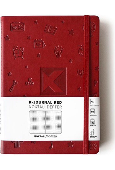 Kagito K-Journal Noktalı Defter Kırmızı Kagito K-Journal Noktalı Defter Kırmızı