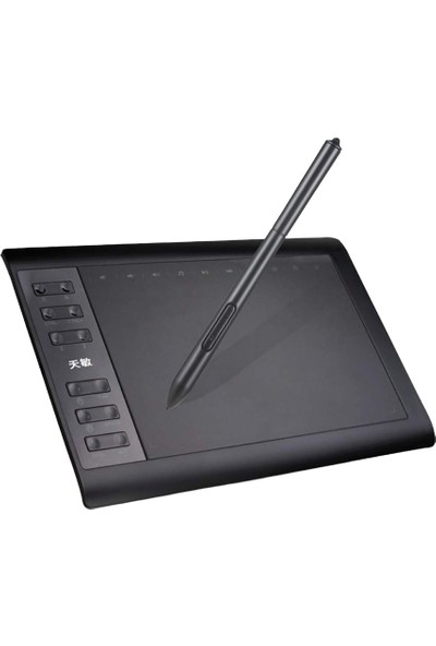 10moons G10 10x6 inç 8192 Seviye 5080LPI Grafik Tablet Siyah 10moons G10 10x6 inç 8192 Seviye 5080LPI Grafik Tablet Siyah