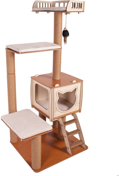Patihomes Xl Katlı Kedi Evi -Kedi Tırmalaması
