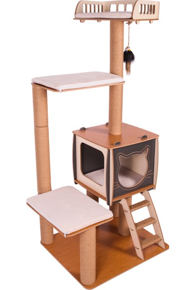 Patihomes Xl Katlı Kedi Evi -Kedi Tırmalaması