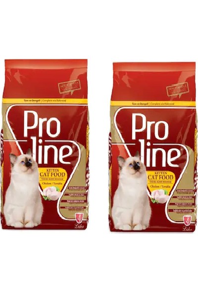 Pro Line Tavuklu Yavru Kedi Maması 1.5 kg x 2 Adet Pro Line Tavuklu Yavru Kedi Maması 1.5 kg x 2 Adet