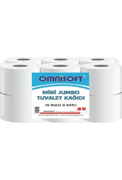 Omnisoft Mini Jumbo Tuvalet Kağıdı 12 Rulo Omnisoft Mini Jumbo Tuvalet Kağıdı 12 Rulo