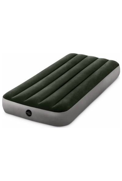 Intex Dura - Beam 64106 Tek Kişilik Şişme Yatak Yeşil - Gri