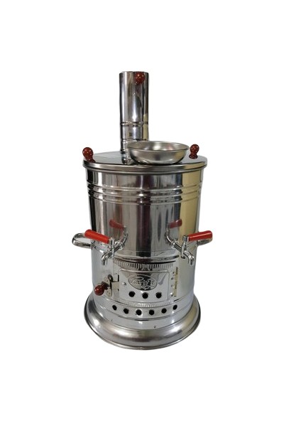 Zarifiş Odunlu Semaver 10 lt Çift Musluklu Krom Odunlu Kömürlü Piknik Semaver Zarifiş Odunlu Semaver 10 lt Çift Musluklu Krom Odunlu Kömürlü Piknik Semaver