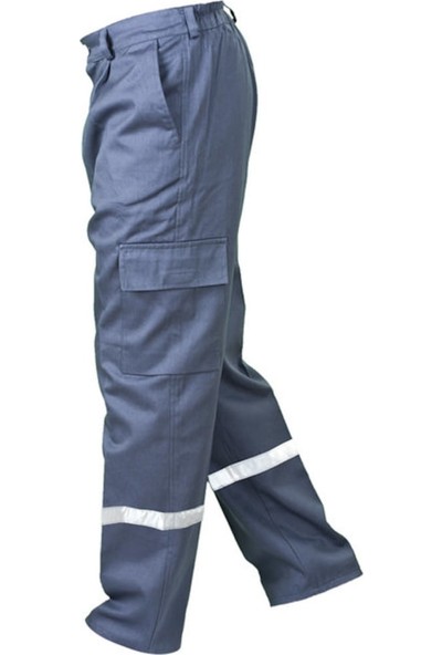 Butik İş 16/12 Reflektörlü Gabardin İş Pantolonu Gri