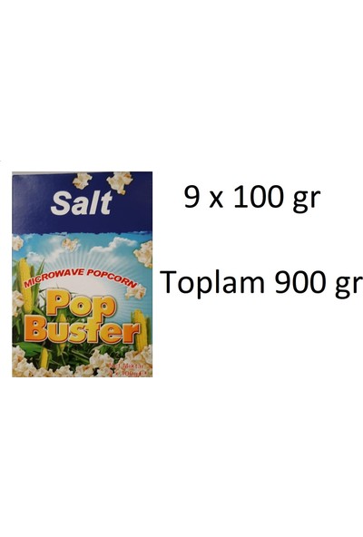Pop Buster Mikdodalgada Patlamış Mısır 9 x 100 gr Pop Buster Mikdodalgada Patlamış Mısır 9 x 100 gr