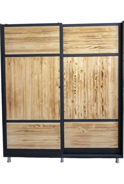 Deryawood Masif Ahşap Gardırop 220 cm