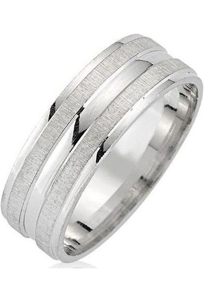 Takı Dükkanı Sade Taşsız Gümüş Alyans Söz Nişan Yüzüğü wr42-1