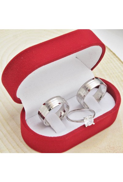 Takı Dükkanı Klasik Gümüş Çift Alyans Söz Yüzükleri Tektaş Hediyeli wr82 Takı Dükkanı Klasik Gümüş Çift Alyans Söz Yüzükleri Tektaş Hediyeli wr82