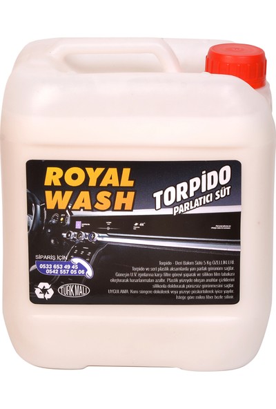 Royalwash Torpido ve Tampon Parlatıcı Süt 5 Kg + Uygulama Süngeri Royalwash Torpido ve Tampon Parlatıcı Süt 5 Kg + Uygulama Süngeri