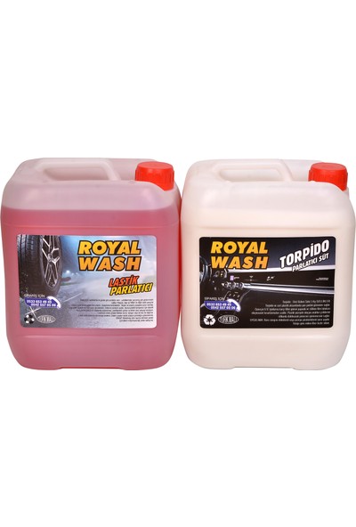 Royalwash Torpido Parlatıcı + Lastik Parlatıcı 2'li Set