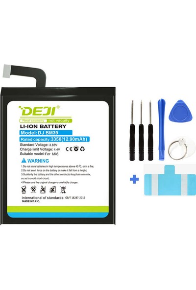 Deji Xiaomi 6 Mi6 / Mi6 Prime Batarya Deji Xiaomi 6 Mi6 / Mi6 Prime Batarya