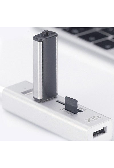 Bix BX05Hb Otg Usb2.0 Hub-Kart Okuyucu 3*Usb/1*Microsd/1*Sd 2 Si 1 Arada Macbook Uyumlu Adaptör Bix BX05Hb Otg Usb2.0 Hub-Kart Okuyucu 3*Usb/1*Microsd/1*Sd 2 Si 1 Arada Macbook Uyumlu Adaptör