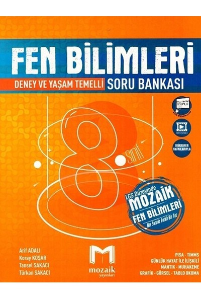 Mozaik Yayınları 8. Sınıf Fen Bilimleri Soru Bankası