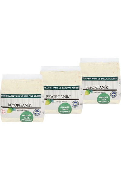 Beyorganik Ruşeymli İrmik 350 gr x 3'lü Beyorganik Ruşeymli İrmik 350 gr x 3'lü