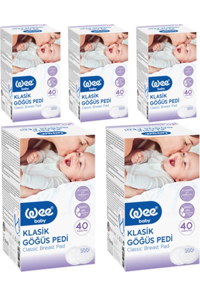 Wee Baby Klasik Göğüs Pedi 40'lı - 5 Adet