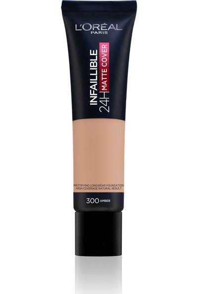 L'Oréal Paris Infaillible 24H Matte Cover Yüksek Kapatıcı Fondöten - 300 Amber L'Oréal Paris Infaillible 24H Matte Cover Yüksek Kapatıcı Fondöten - 300 Amber