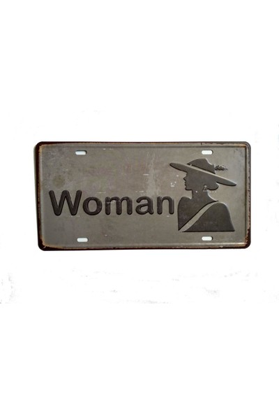 Cajuart Woman Bayan Yönlendirme Temalı 15 x 30 cm cm Metal Plaka Cajuart Woman Bayan Yönlendirme Temalı 15 x 30 cm cm Metal Plaka