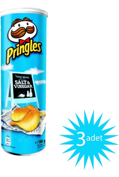 Pringles Salt & Vinegar - Sirkeli 165 gr 3'lü Paket Pringles Salt & Vinegar - Sirkeli 165 gr 3'lü Paket