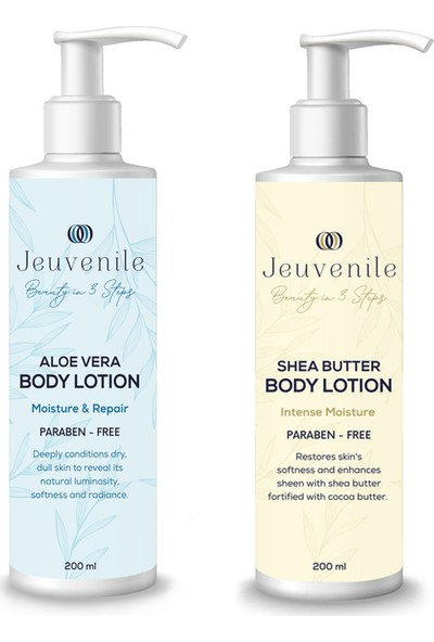 Jeuvenile Vücut Losyonu Seti 2'li (Aloe Vera + Shea Butter) Jeuvenile Vücut Losyonu Seti 2'li (Aloe Vera + Shea Butter)