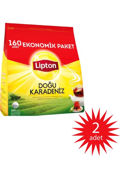 Lipton Doğu Karadeniz Demlik Poşet Çay 160'lı Bergamot Aromalı 2'li Paket 160 X 2 320 Demlik Poşet Lipton Doğu Karadeniz Demlik Poşet Çay 160'lı Bergamot Aromalı 2'li Paket 160 X 2 320 Demlik Poşet