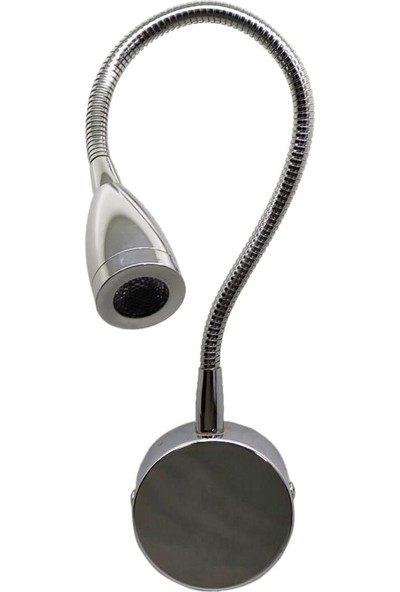 Ledlı Okuma Lambası Dokunmatık 3W LED Renk Krom Sıpıral Boyu 25 cm Ledlı Okuma Lambası Dokunmatık 3W LED Renk Krom Sıpıral Boyu 25 cm