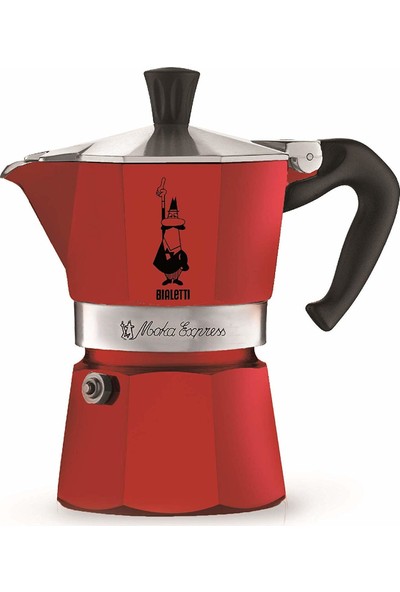 Bialetti Moka Pot Express 3 Cup Kımızı Bialetti Moka Pot Express 3 Cup Kımızı