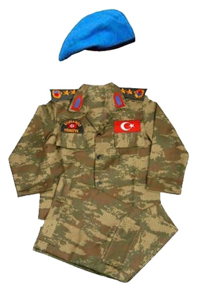 Işık Asker Çocuk Komando Kıyafeti Kamuflaj Mavi Bereli Takım Işık Asker Çocuk Komando Kıyafeti Kamuflaj Mavi Bereli Takım
