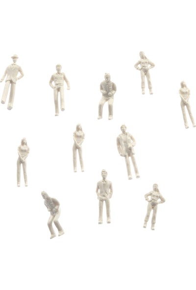 DelRey Maket Beyaz İnsan Figürü 1/75 25'Li