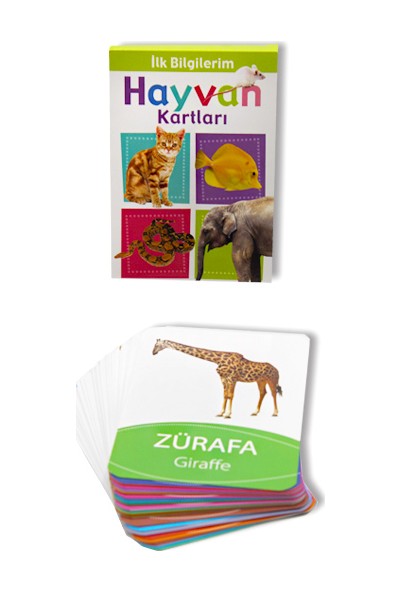 Hayvan Bak Öğren Kartları - Ilk Bilgilerim 0-3 Yaş Hayvan Bak Öğren Kartları - Ilk Bilgilerim 0-3 Yaş
