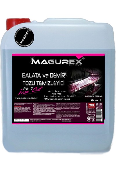 Magurex Balata ve Demir Tozu Temizleyici 5 lt Magurex Balata ve Demir Tozu Temizleyici 5 lt