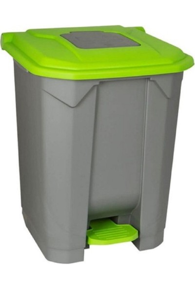 Planet Konteyner Bahçe Çöp Kovası Tekerlekli Yeşil Kapak 50 lt