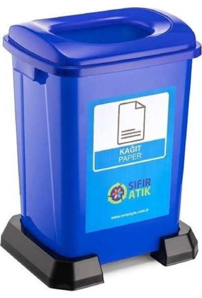 Şenyayla Sıfır Atık Geri Dönüşüm Kutusu Kağıt Atıkları Mavi 50 lt Şenyayla Sıfır Atık Geri Dönüşüm Kutusu Kağıt Atıkları Mavi 50 lt