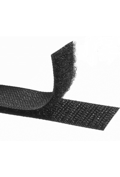 Ecovel Cırt Bant 1 m Çift Taraflı Siyah Cırt Cırt Bant En 2 cm