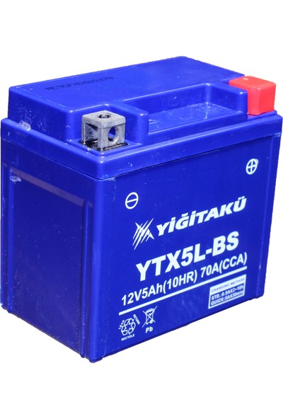 Yiğit Akü Motorsiklet Aküsü 12 V 5 Ah YTX5L