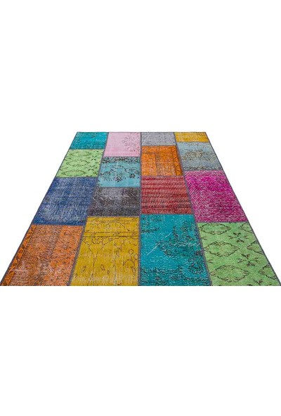 Efes Trend Patchwork Halı Yün Multicolor El Dokuma Halı Efes Trend Patchwork Halı Yün Multicolor El Dokuma Halı