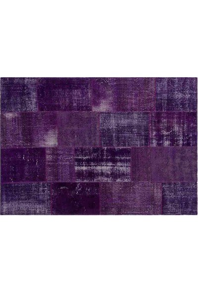 Efes Trend El Dokuma Mor Düz Desenli Patchwork Halı Efes Trend El Dokuma Mor Düz Desenli Patchwork Halı