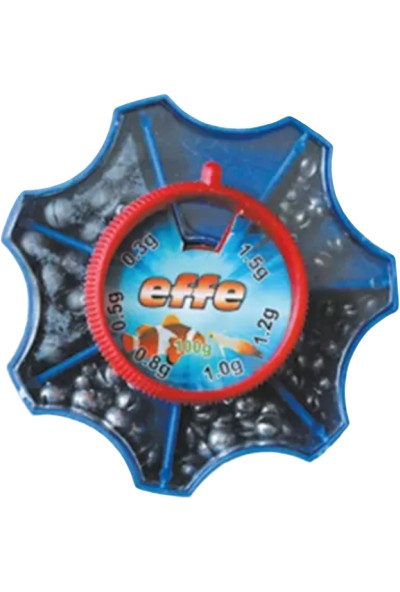Effe Kıstırma Olta Kurşunu Plastik Kutulu (0.3 - 1.5 Gr) 100 gr