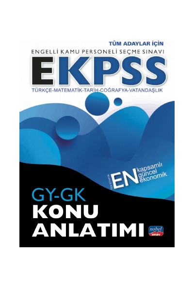 Nobel Sınav Yayınları E-Kpss GY - GK Konu Anlatımı Nobel Sınav Yayınları E-Kpss GY - GK Konu Anlatımı