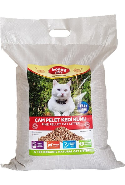 Bonny Nice Organik Çam Pelet Kedi Kumu 10 kg Bonny Nice Organik Çam Pelet Kedi Kumu 10 kg