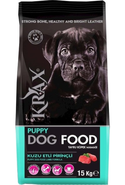 Krax Puppy Kuzu Etli Pirinçli Yavru Köpek Maması 15 kg Krax Puppy Kuzu Etli Pirinçli Yavru Köpek Maması 15 kg