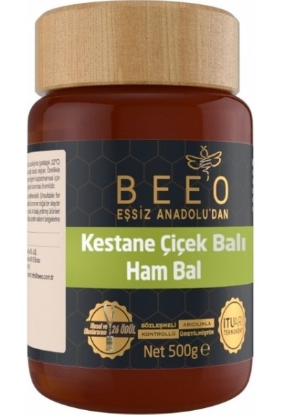 Beeo Kestane Çiçek Balı Ham Bal 500 gr Beeo Kestane Çiçek Balı Ham Bal 500 gr