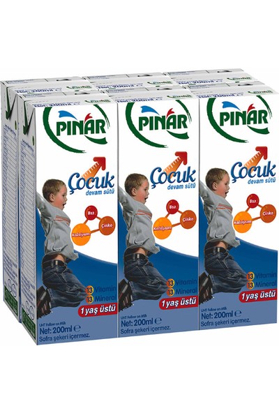 Pınar Çocuk Devam Sütü 6x200 ml Pınar Çocuk Devam Sütü 6x200 ml