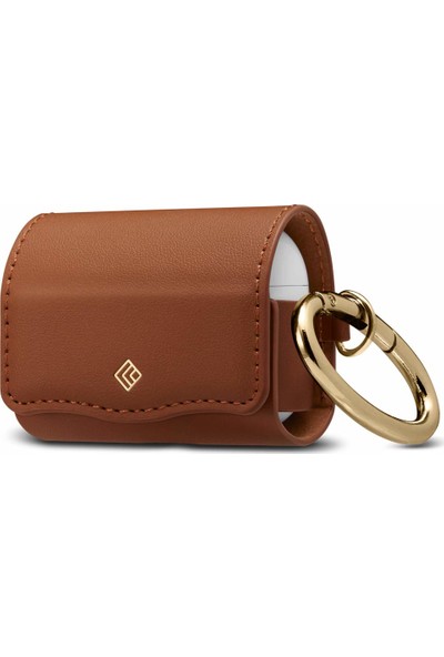 Caseology by Spigen Apple AirPods Pro Kılıf Leather Chic (Deri) Brown - ASD00669 Caseology by Spigen Apple AirPods Pro Kılıf Leather Chic (Deri) Brown - ASD00669