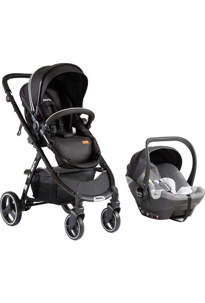 Kraft Ego Travel Sistem Bebek Arabası - Siyah