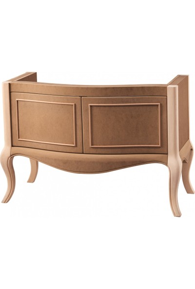 Masifart Pera Rustik Kapaklı Banyo Dolabı Cilasız Ham Ahşap 5606