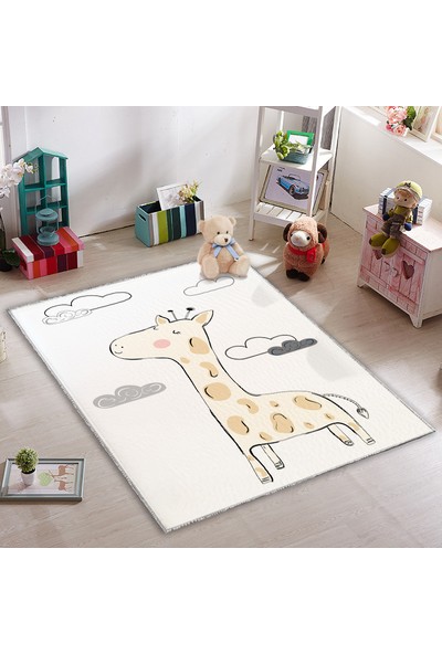Karnaval Home Sevimli Zürafa Çocuk Odası Halısı Karnaval Home Sevimli Zürafa Çocuk Odası Halısı