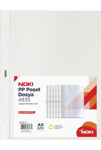 Noki Poşet Dosya A5 100 Lü 4835